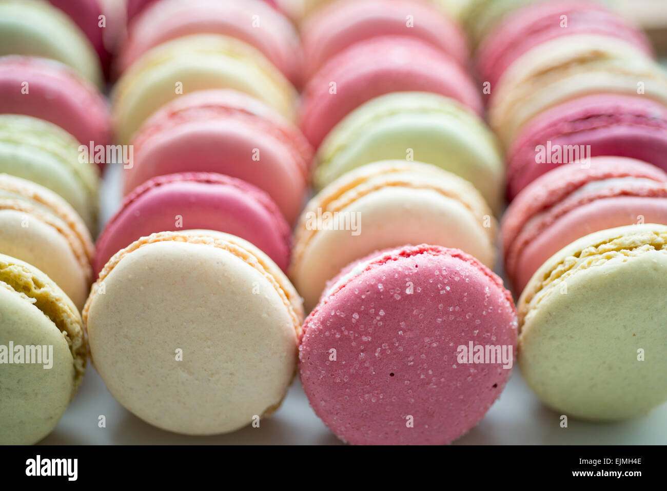 Pastel colored french macarons hi-res stock photography and images - Alamy