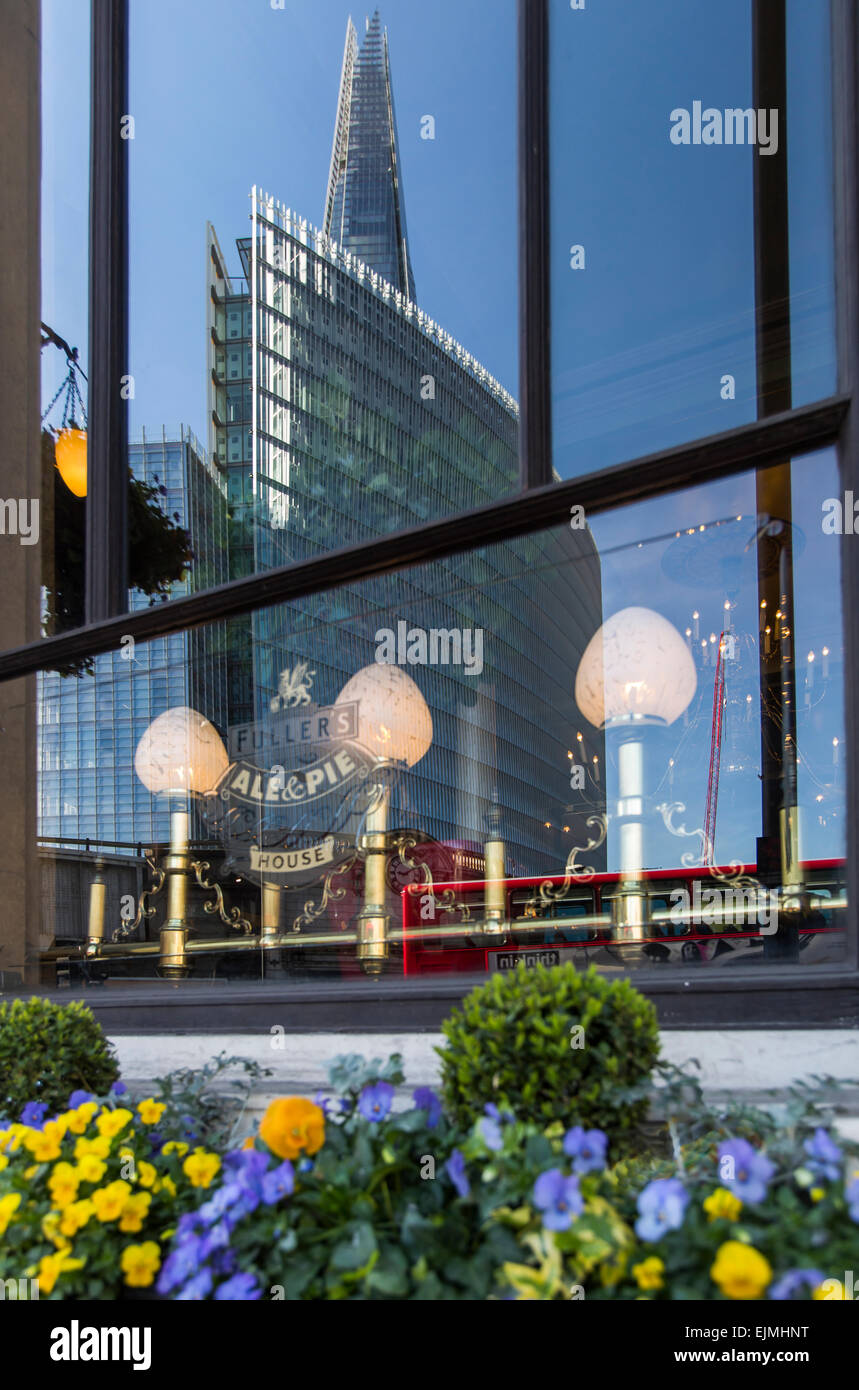 The Shard reflected in window, London Stock Photo - Alamy