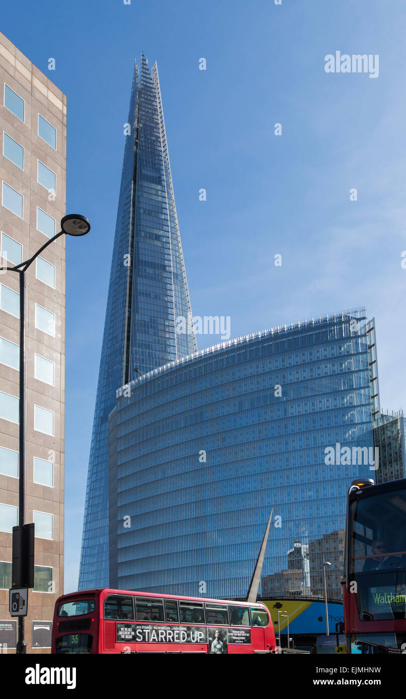The Shard and London bus, London Stock Photo - Alamy
