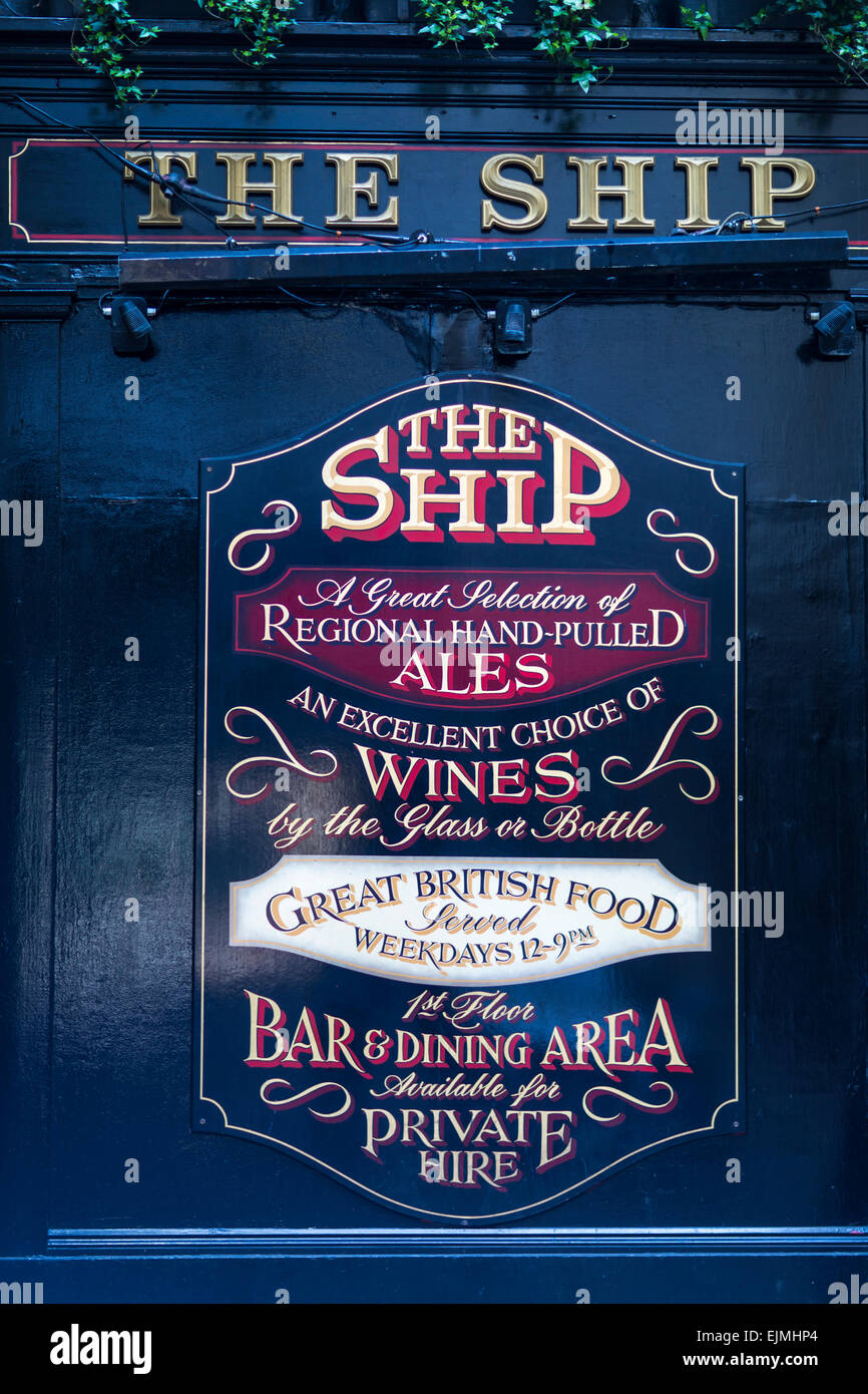 The Ship pub sign, London Stock Photo - Alamy
