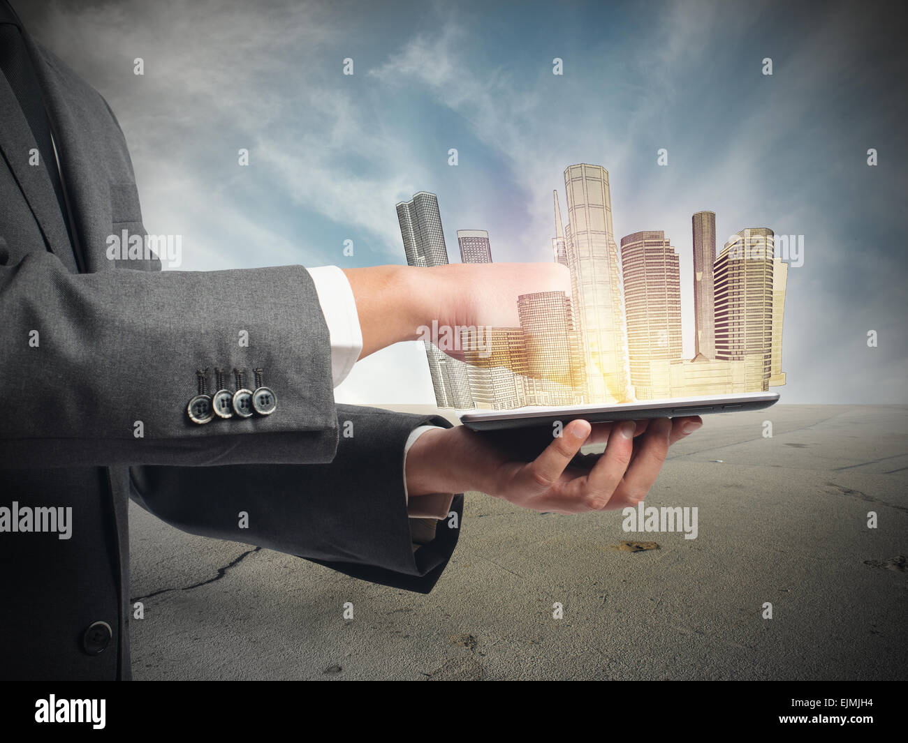 Urban in a desert place Stock Photo - Alamy