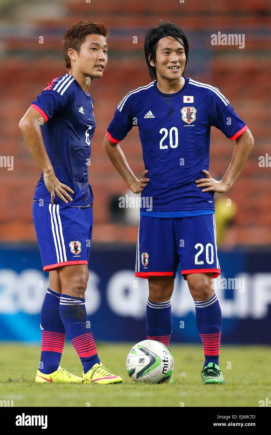 Shah Alam, Malaysia. 29th Mar, 2015. (L-R) Ryosuke Yamanaka, Shinya ...
