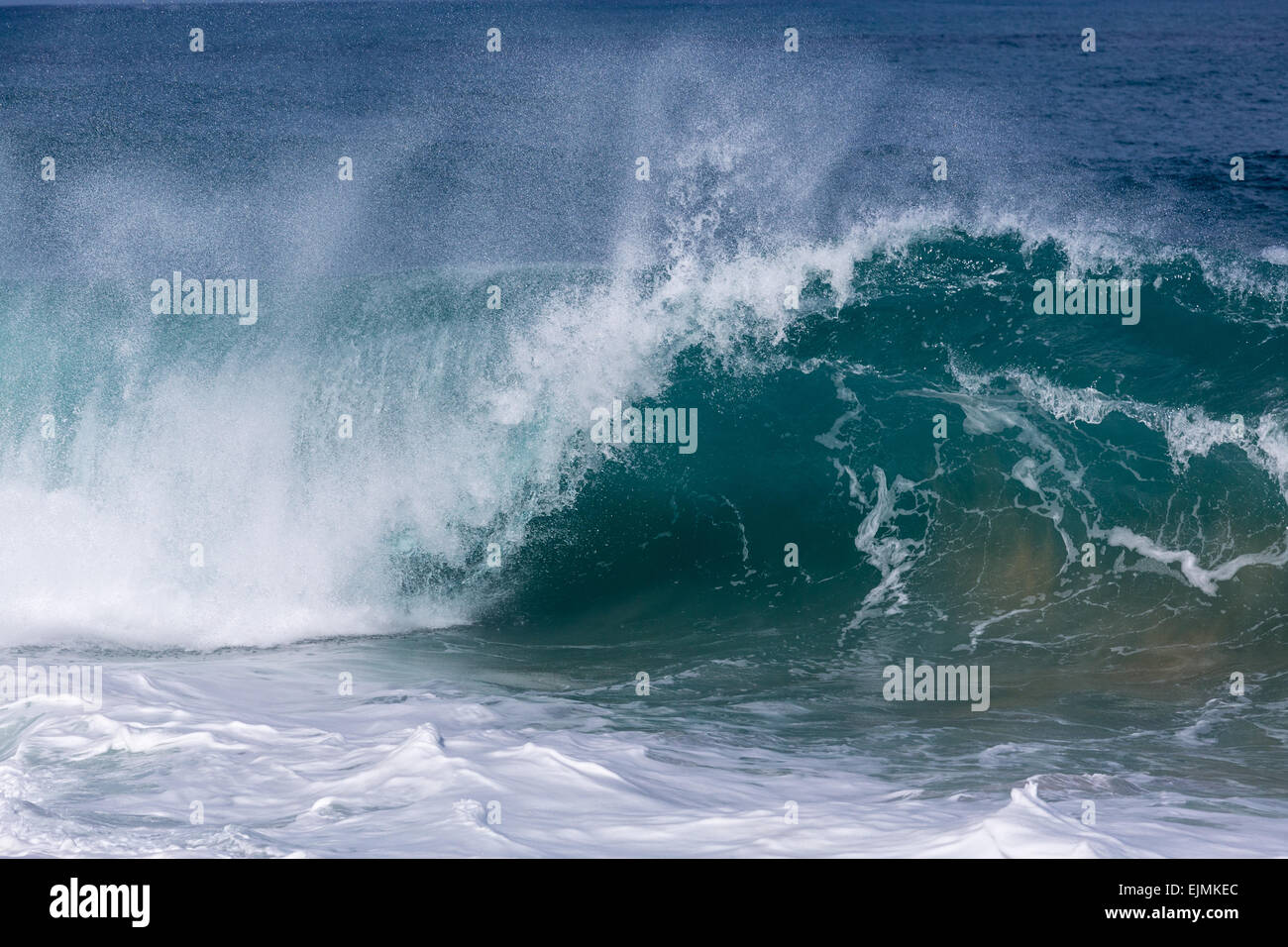 Frozen motion of large wave or breaker approaching shore and short ...