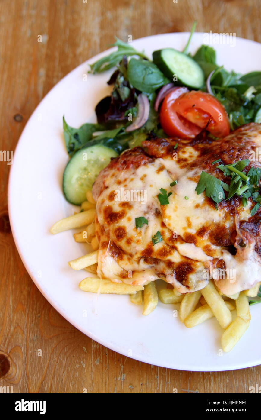Chicken Parmigiana And Chips