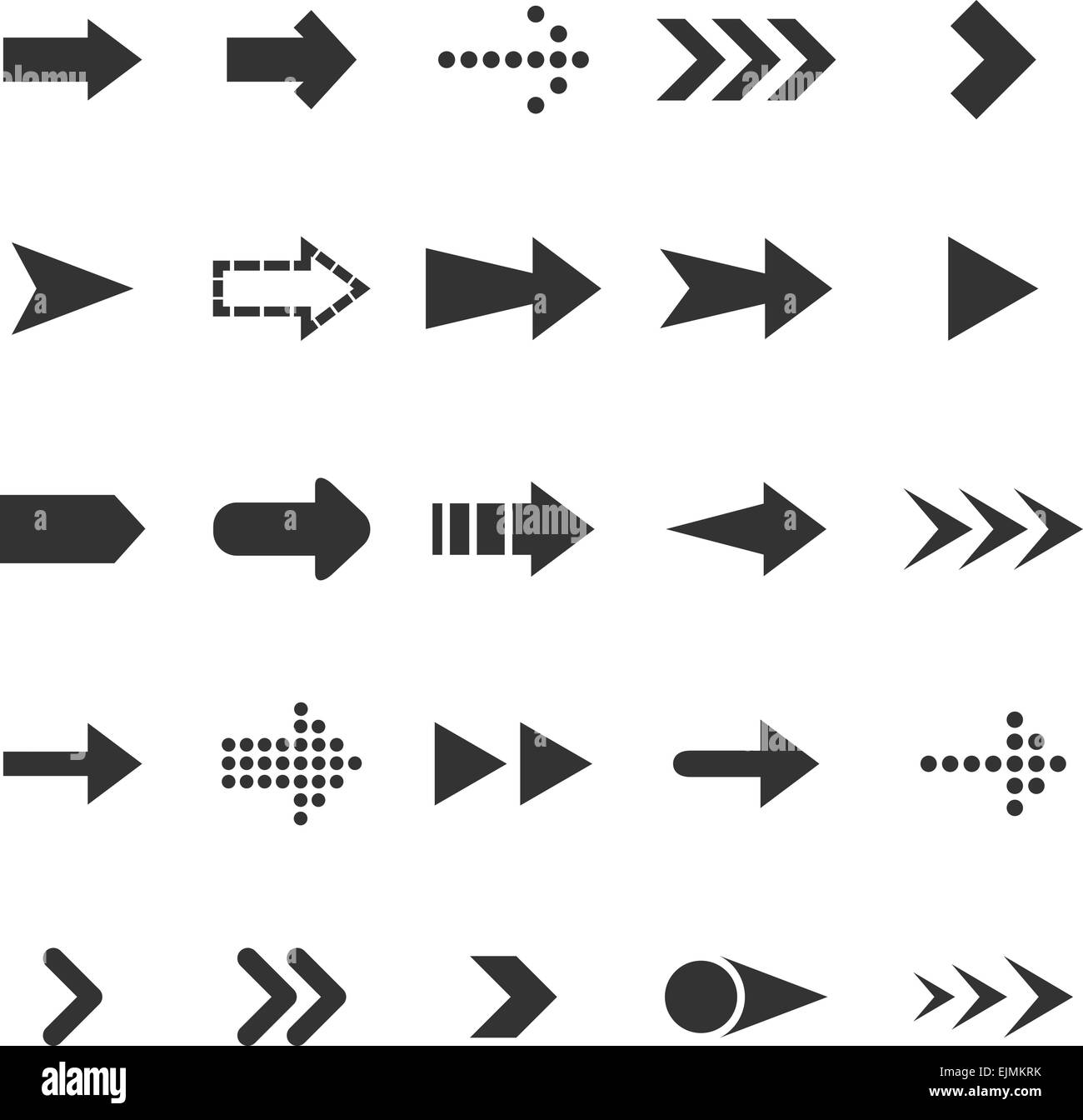 White directional arrow Stock Vector Images - Alamy