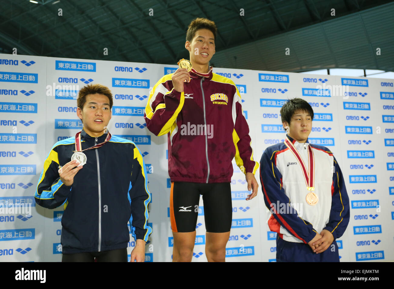 Tatsumi International Swimming Pool, Tokyo, Japan. 29th Mar, 2015. (L ...