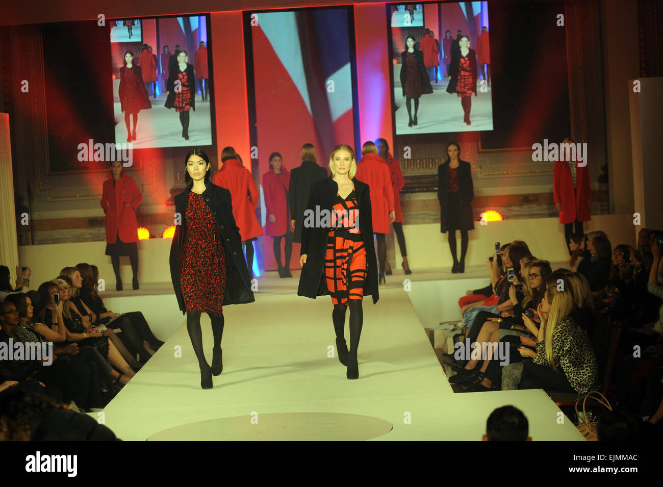 London,UK,4 October 2014,Models nurses walk catwalk at Coatwalk 2014 ...