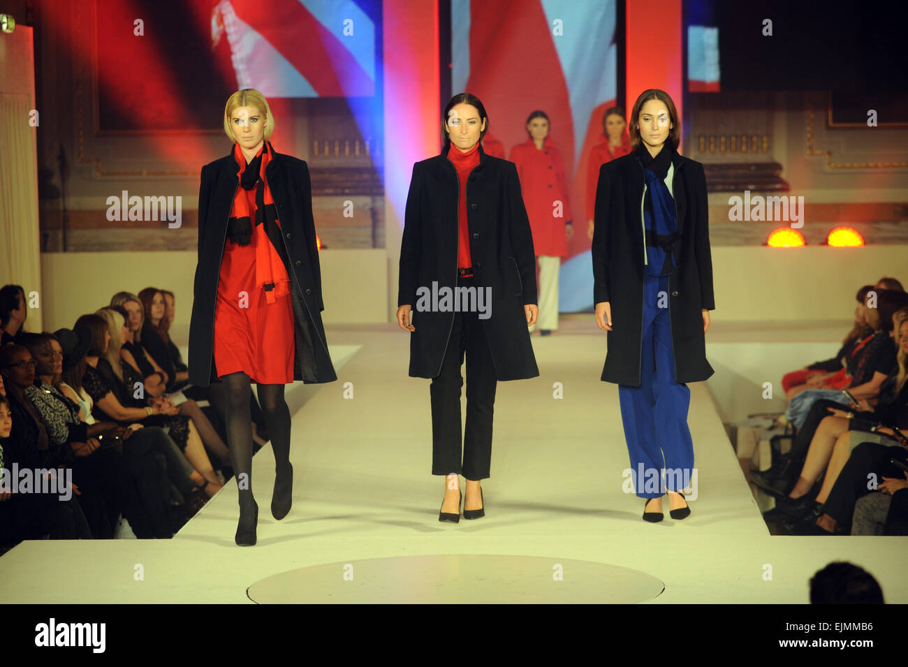 London,UK,4 October 2014,Models nurses walk catwalk at Coatwalk 2014 ...