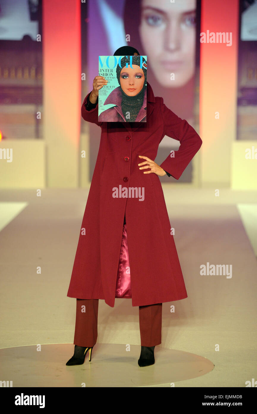 London,UK,4 October 2014,Models nurses walk catwalk at Coatwalk 2014 ...