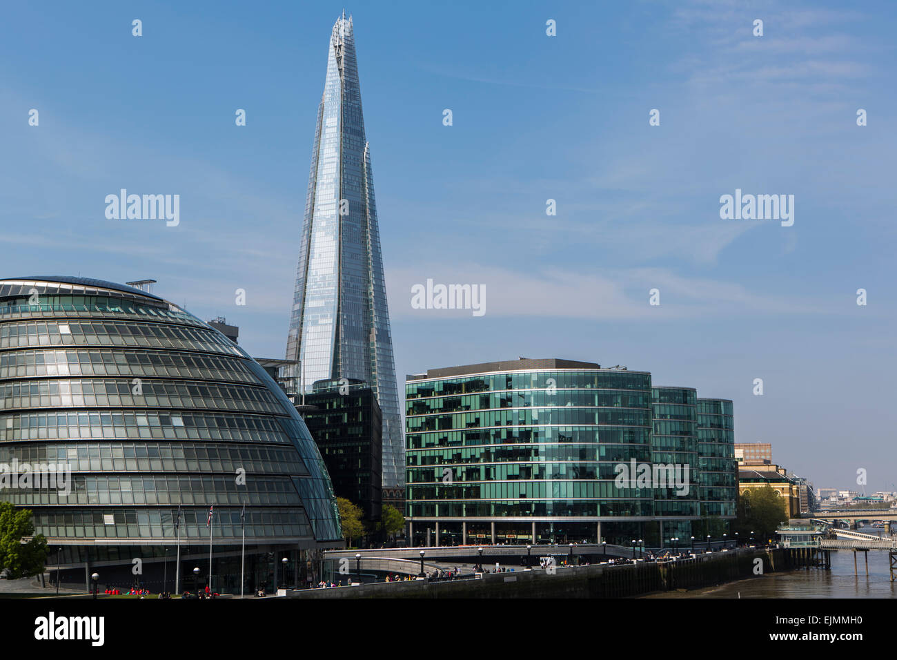 The Shard from Tower Bridge, London Stock Photo - Alamy