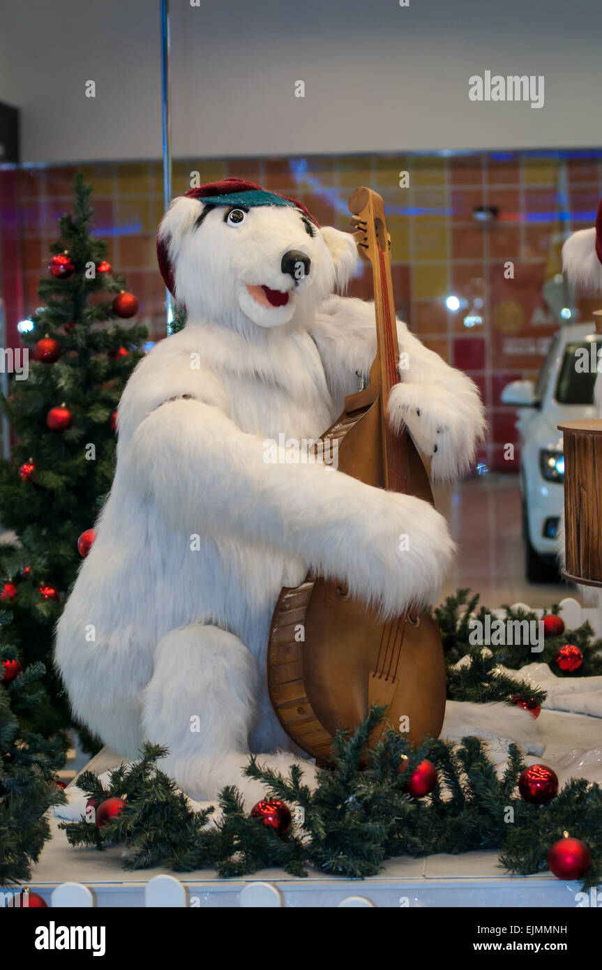 ORENBURG - 6 December: New year polar bear in Armada 6 December 2014 in ...