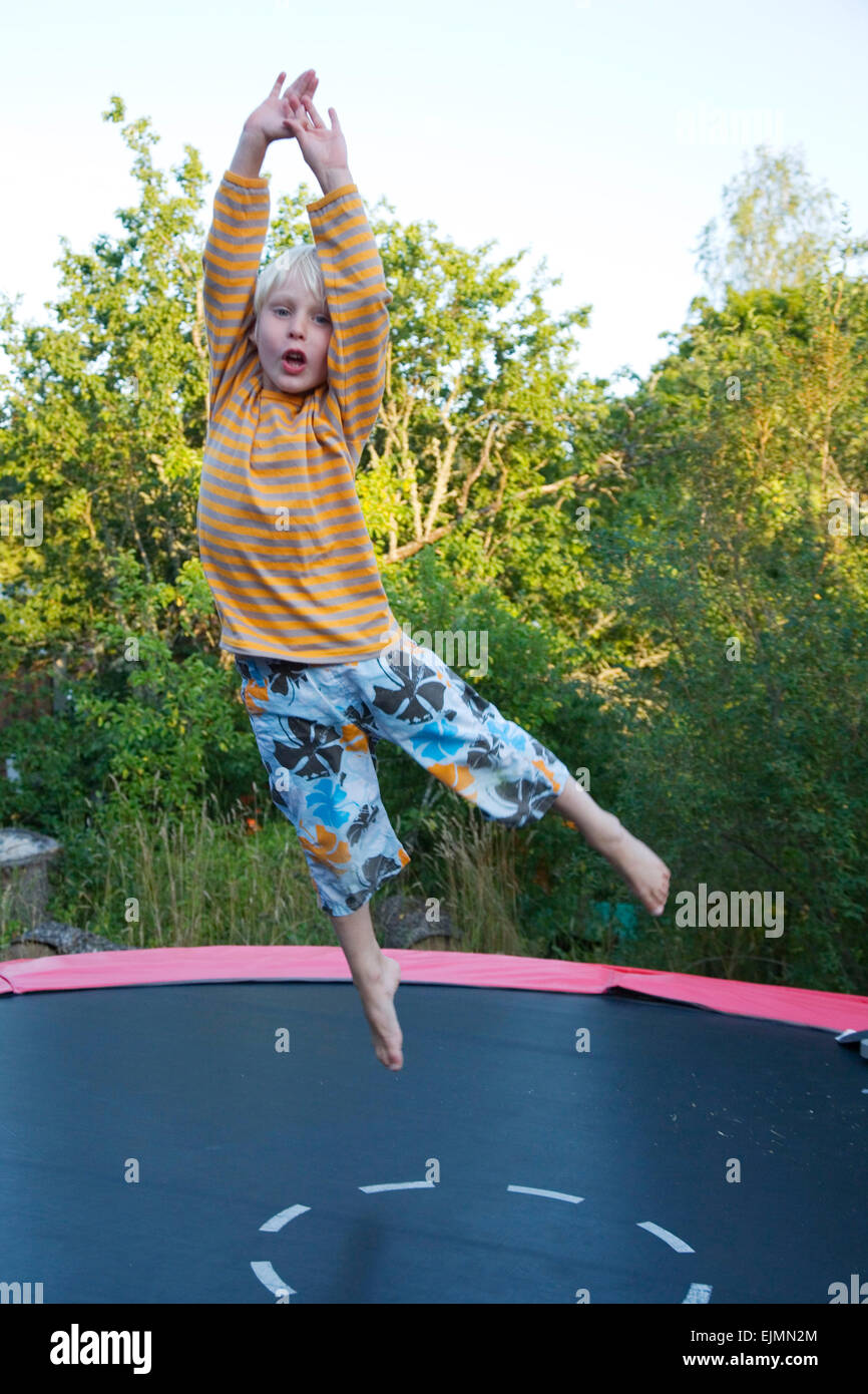 A jumping boy Stock Photo - Alamy