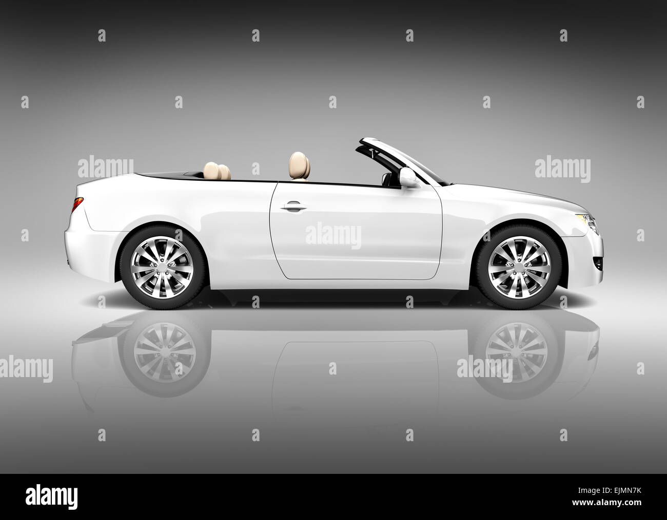 White Convertible Vehicle Stock Photo - Alamy