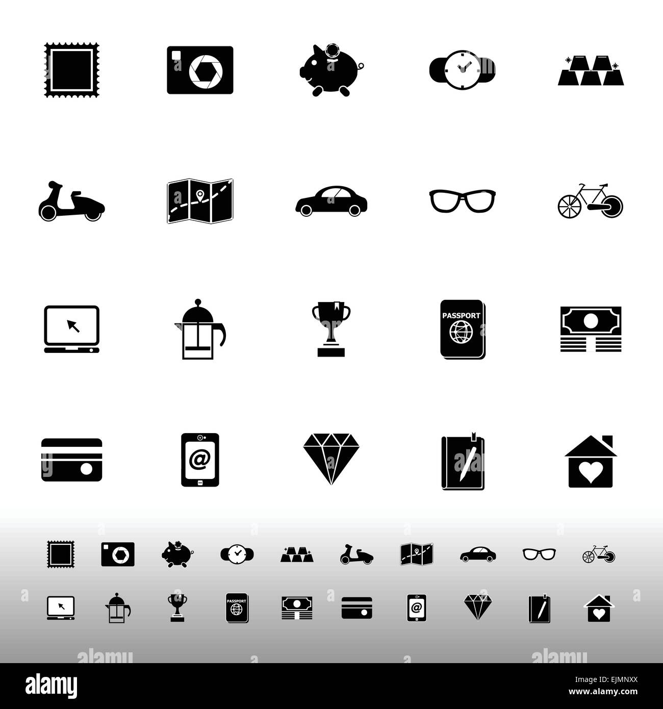 The useful collection icons on white background, stock vector Stock ...