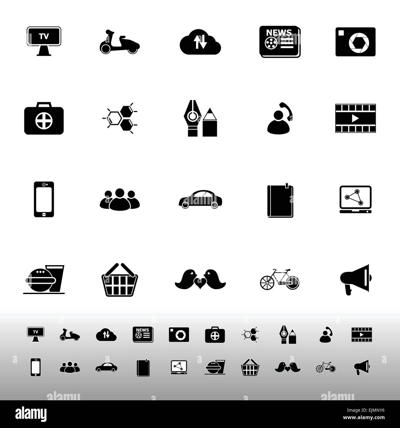 Technology entertainment social network Black and White Stock Photos ...