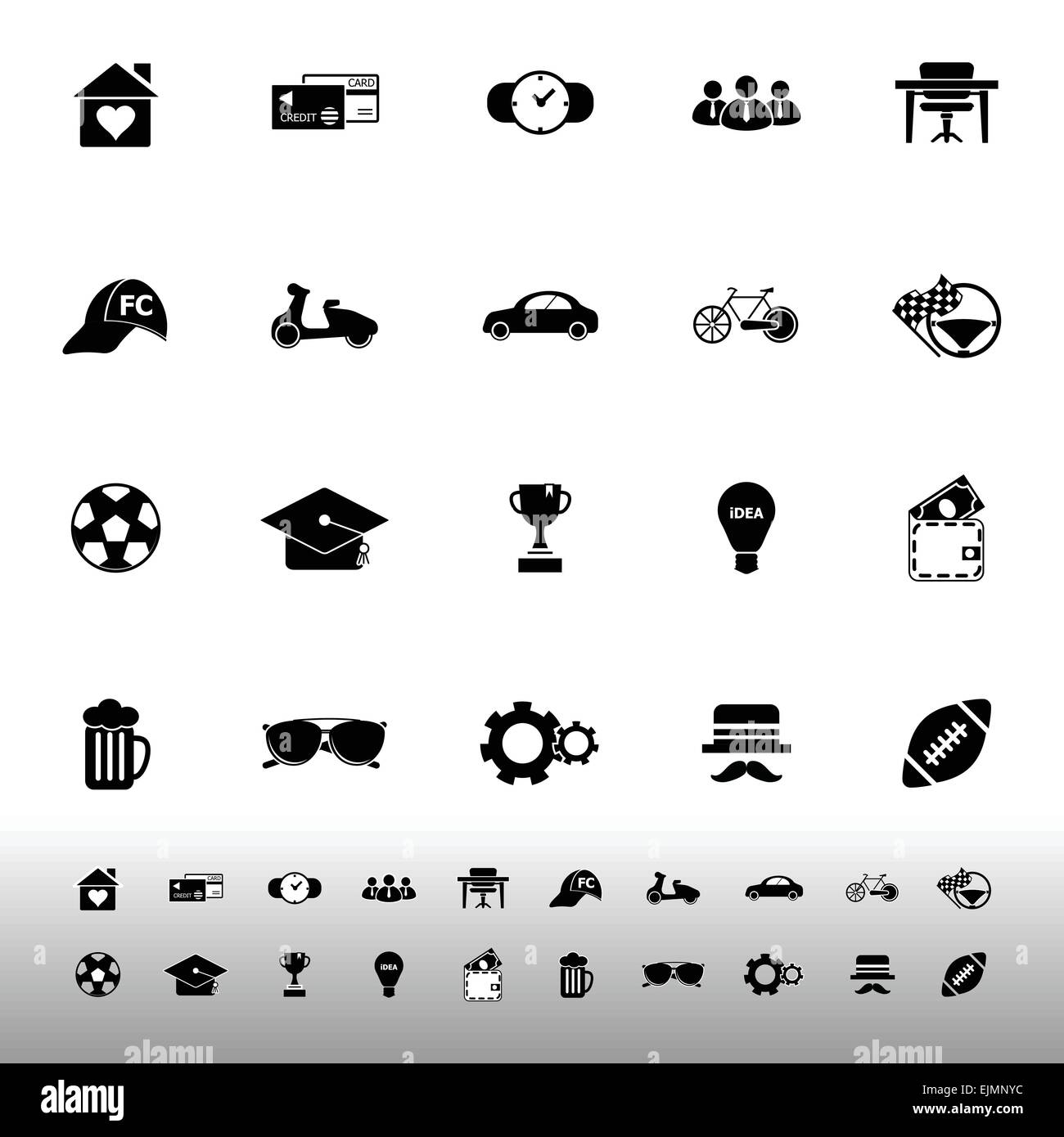 Normal gentleman icons on white background, stock vector Stock Vector ...