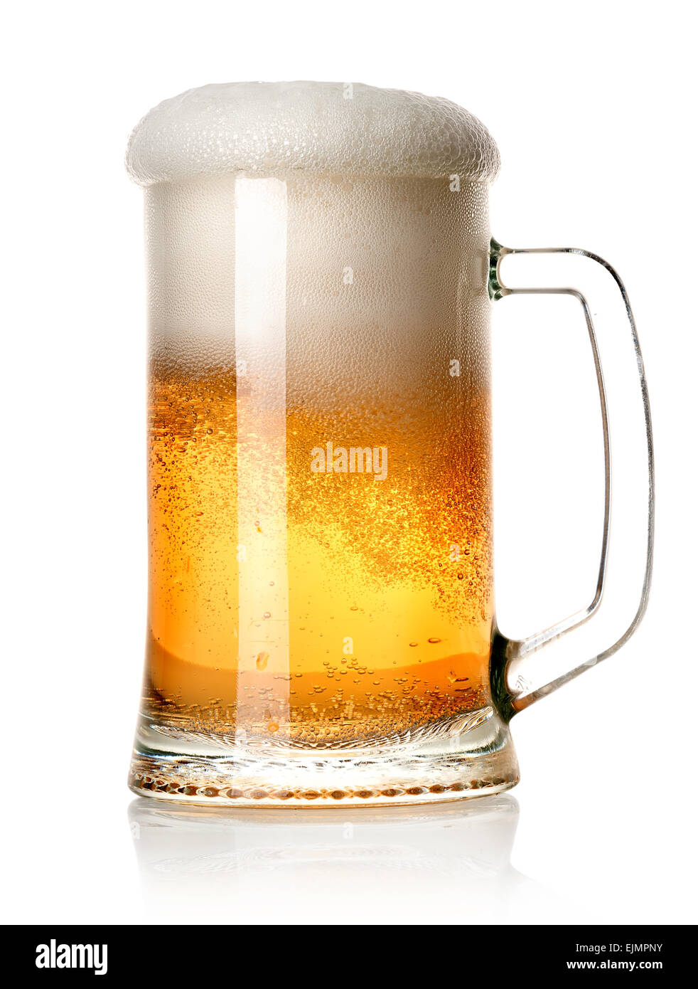 Beer in a mug isolated on a white background Stock Photo - Alamy