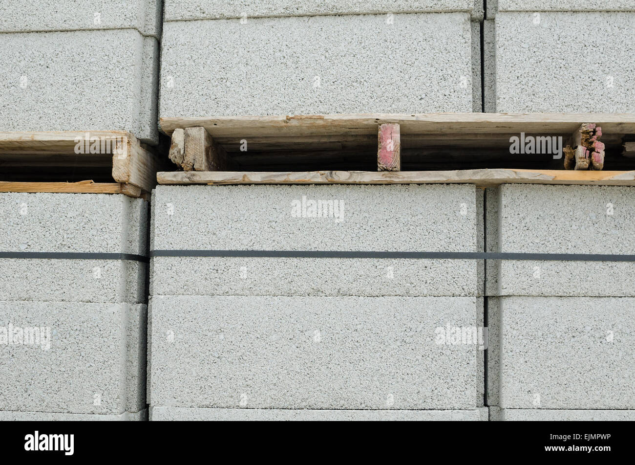 Many concrete blocks piled up on a construction material yard Stock ...