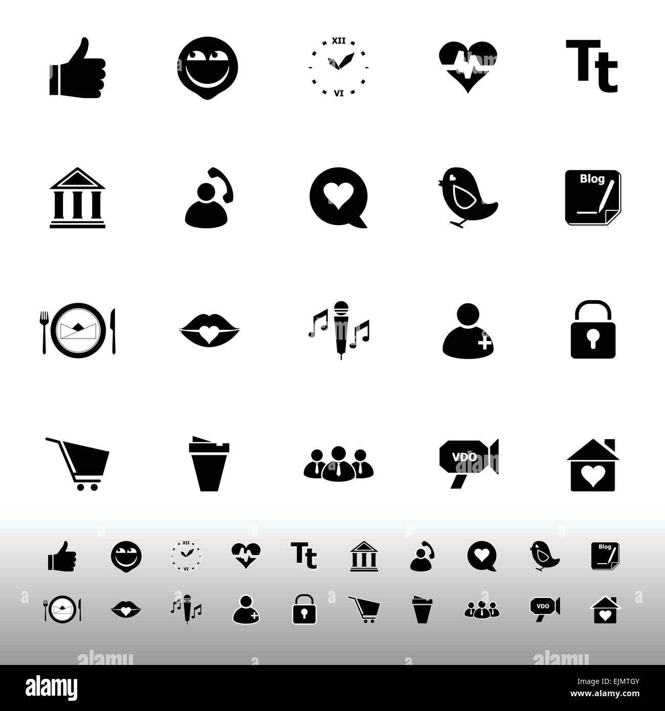 Chat conversation icons on white background, stock vector Stock Vector ...