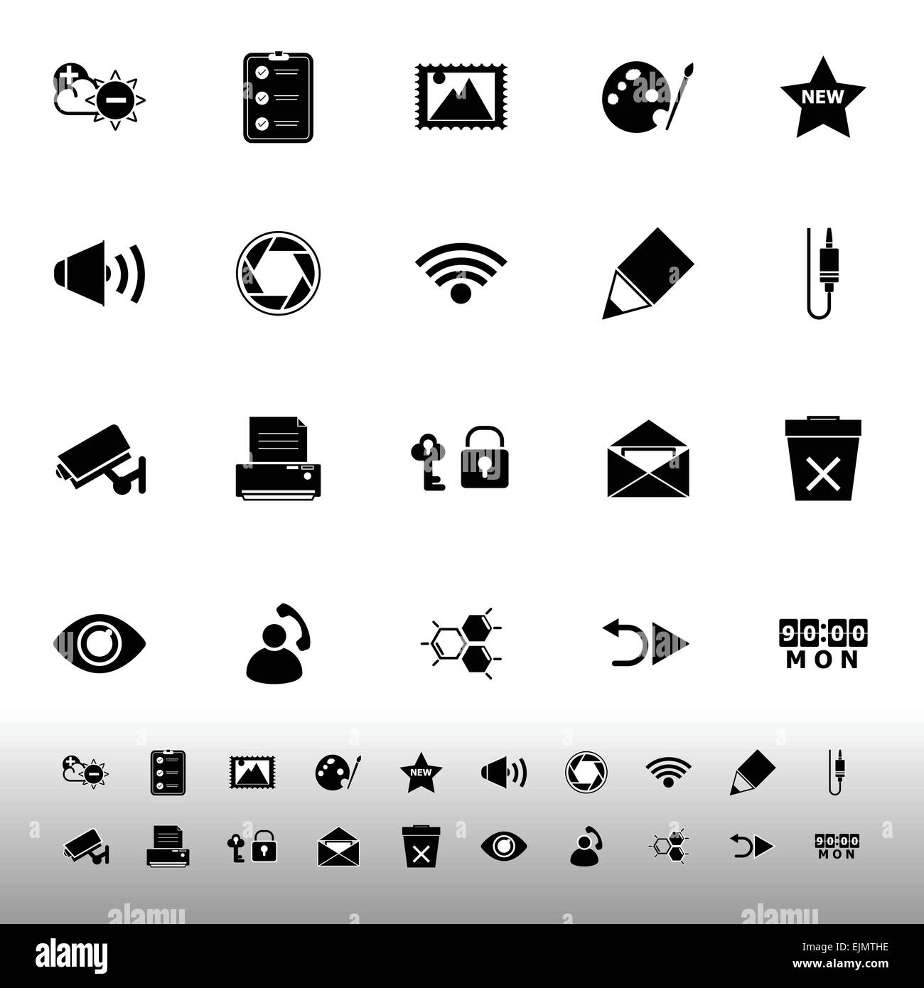 General computer screen icons on white background, stock vector Stock ...