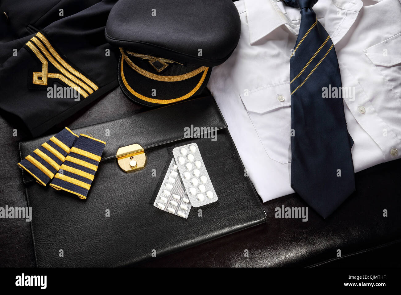 Pilot on psychotropic medication pils Stock Photo - Alamy