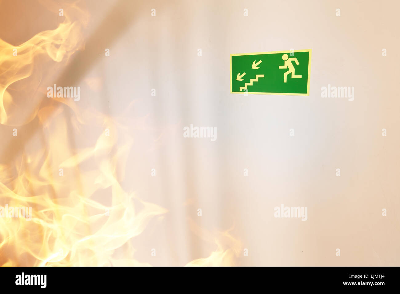 Fire in the building Stock Photo - Alamy
