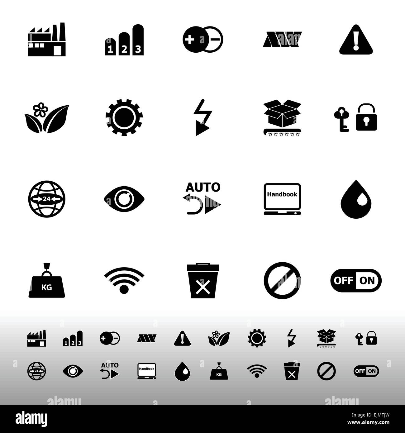 Electronic sign icons on white background, stock vector Stock Vector ...