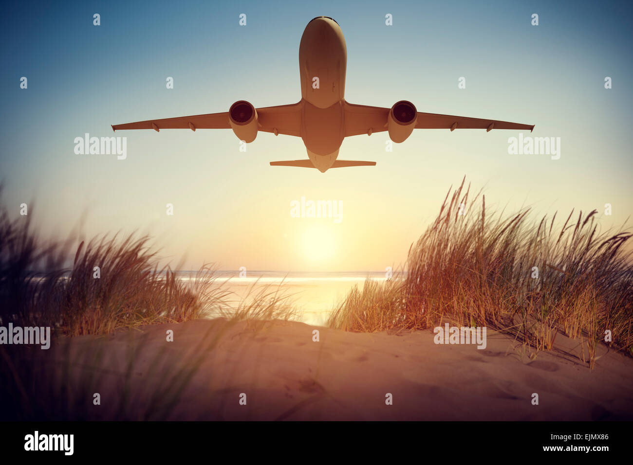 Airplane Transportation Travel Flying Concept Stock Photo - Alamy
