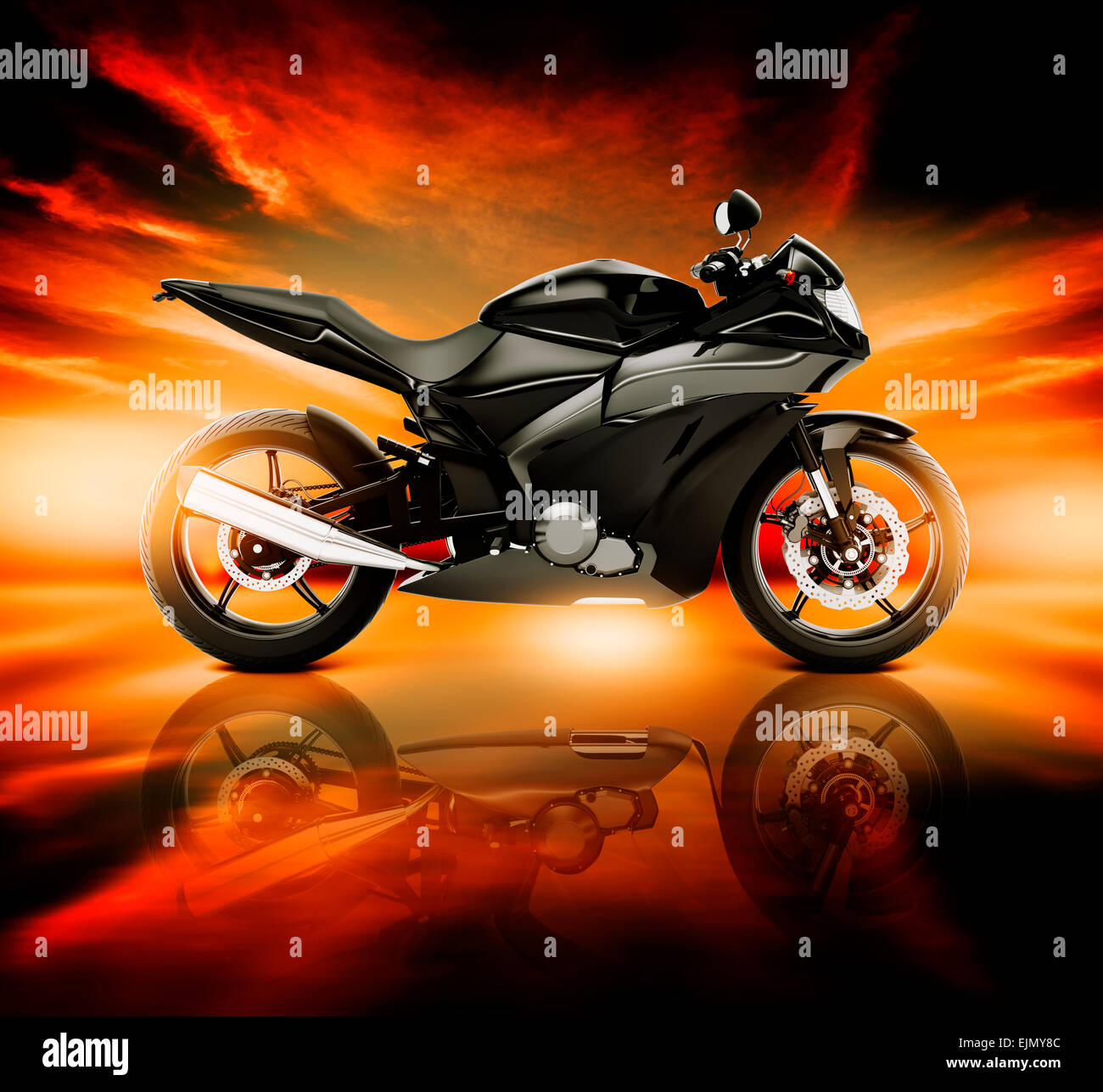3d motorcycle hi-res stock photography and images - Alamy