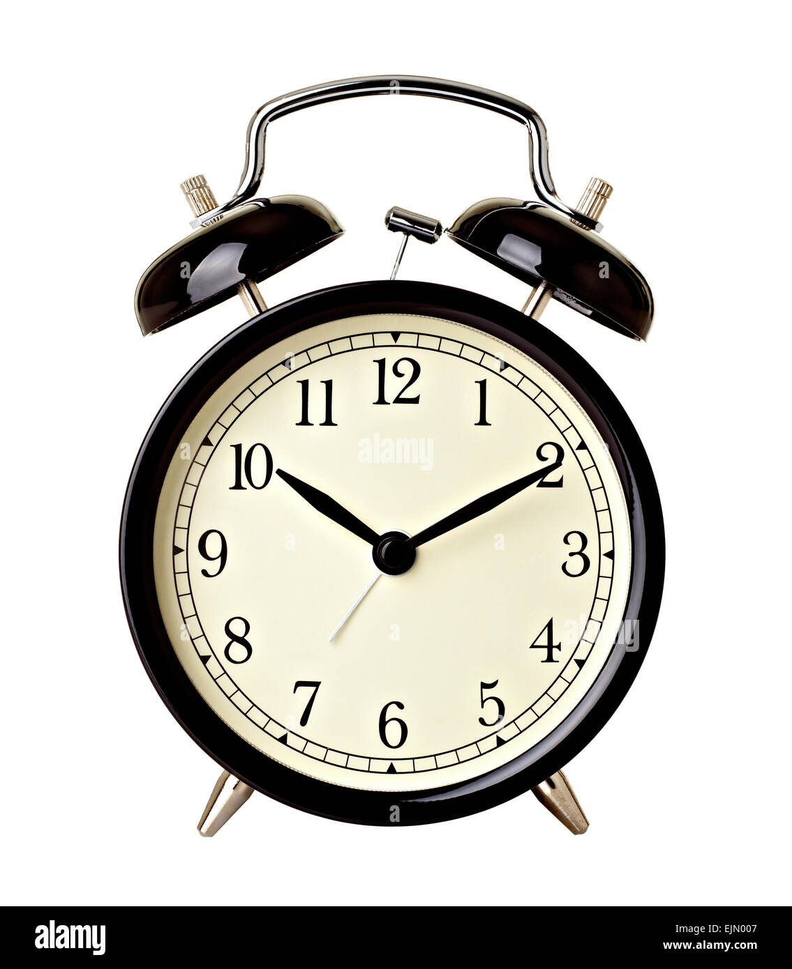 close up of a bell clock on white background Stock Photo - Alamy