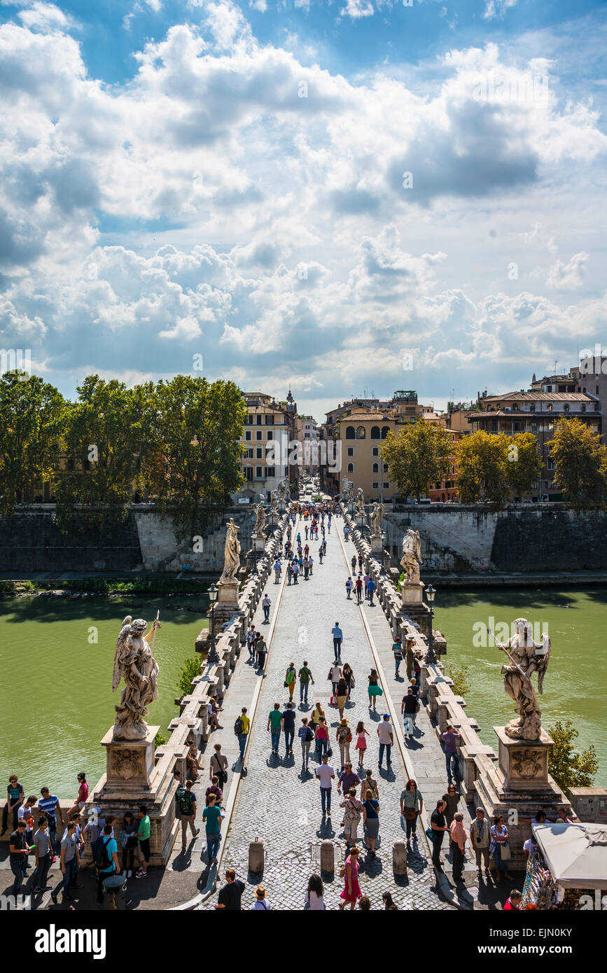 View of the Ponte Sant'Angelo, Rome, Lazio, Italy Stock Photo - Alamy