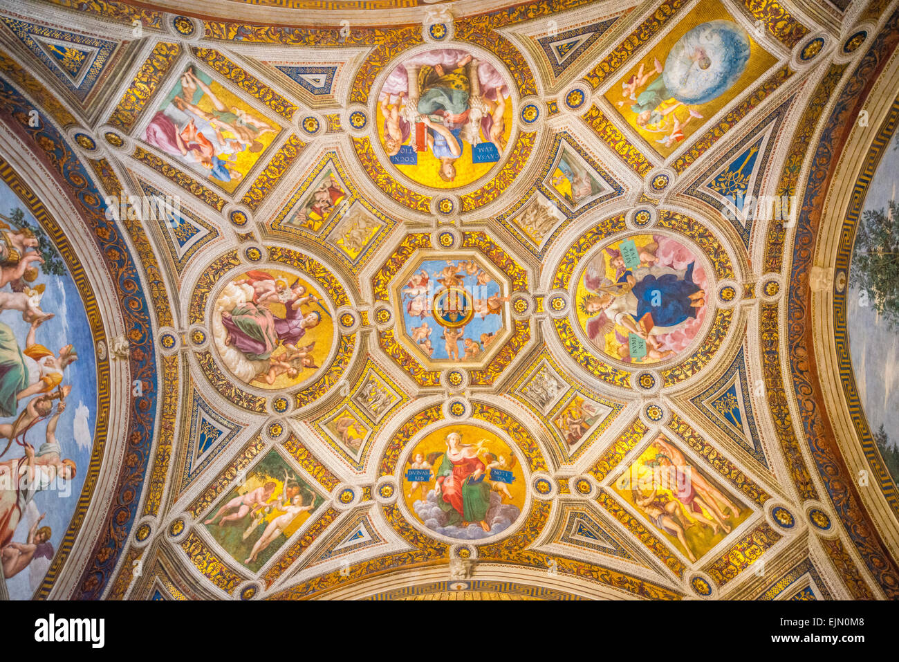 Ceiling fresco, Vatican-Museums, Vatican, Italy Stock Photo - Alamy