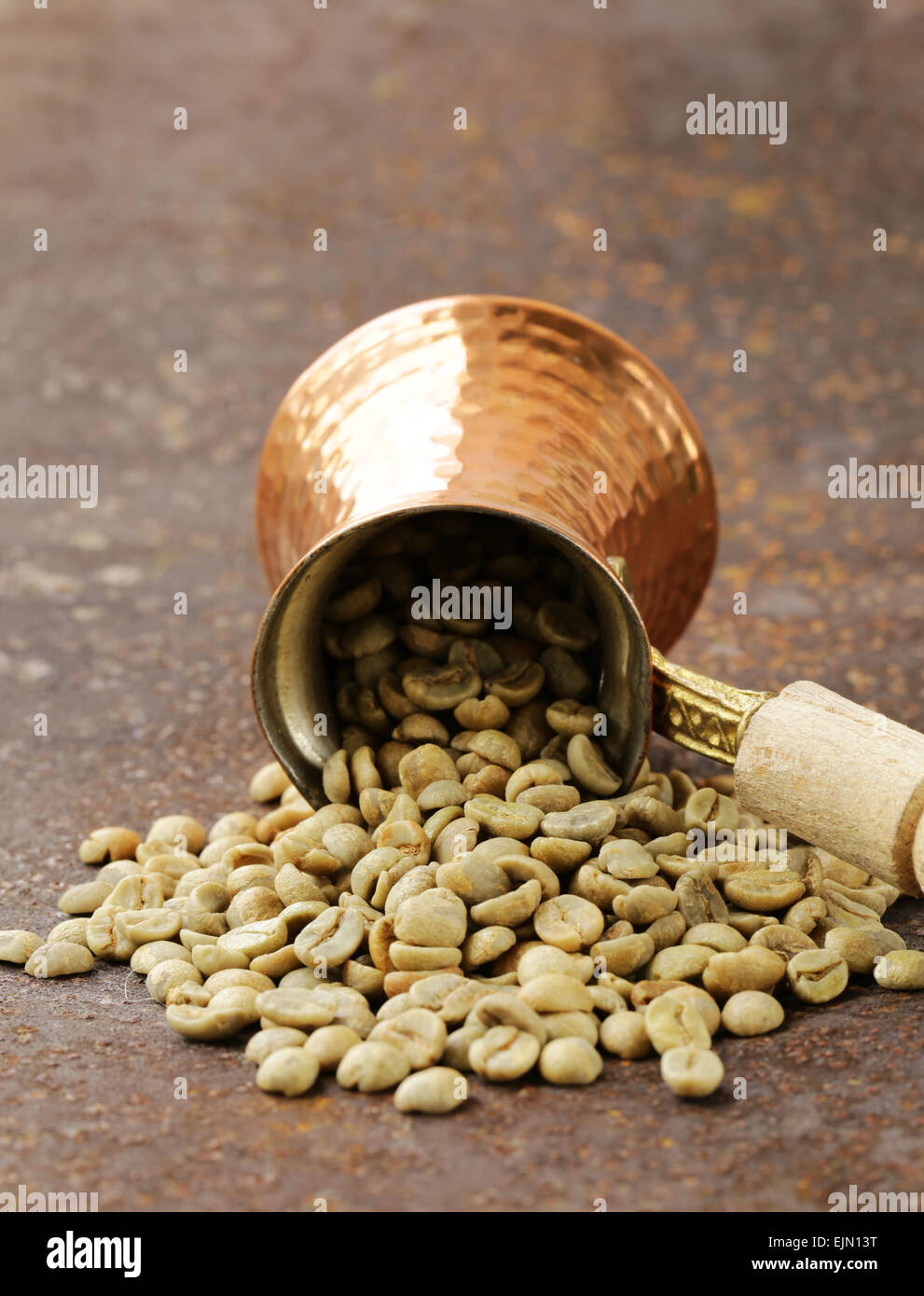 organic green coffee beans close-up, healthy food Stock Photo - Alamy