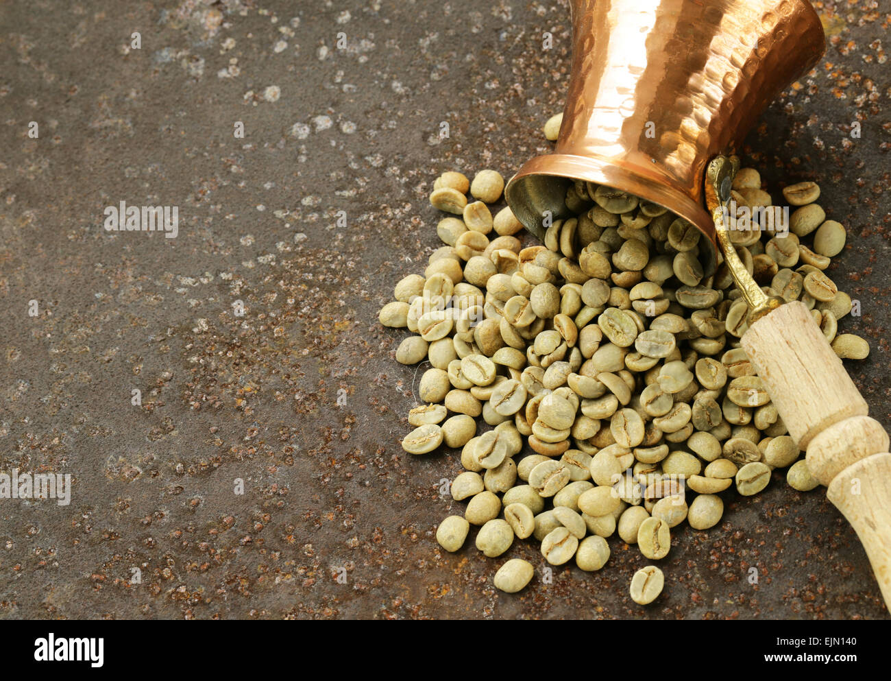 organic green coffee beans close-up, healthy food Stock Photo - Alamy