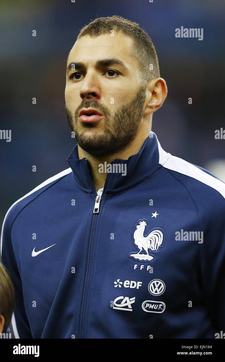 the Stade de France, Saint Denis, France. 26th Mar, 2015. Karim Benzema ...