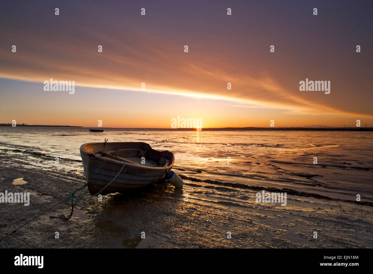 Harty Ferry, Kent, UK. 30th March 2015. UK weather: A gorgeous glow as ...