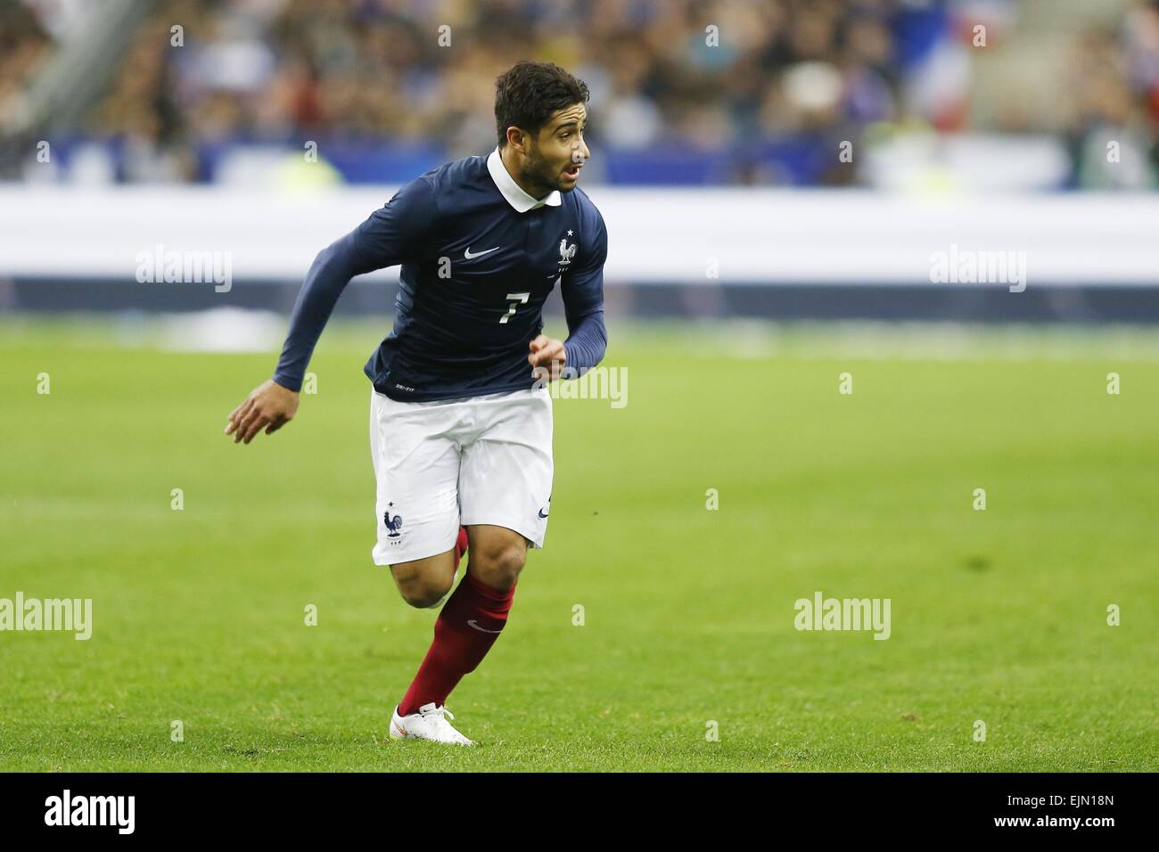the Stade de France, Saint Denis, France. 26th Mar, 2015. Nabil Fekir ...