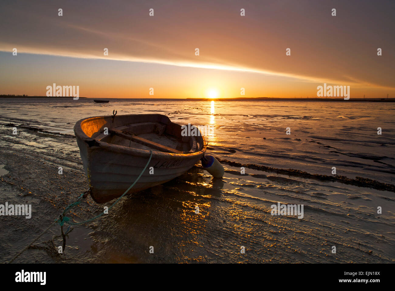 Harty Ferry, Kent, UK. 30th March 2015. UK weather: A gorgeous glow as ...