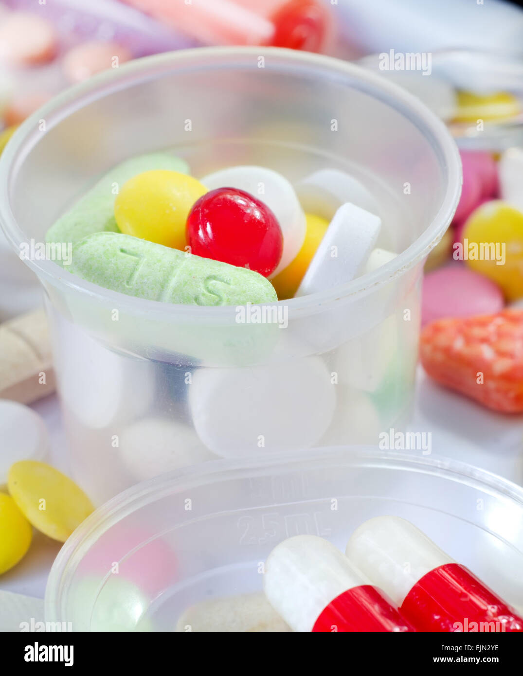 color pills and tablet, the medical means Stock Photo - Alamy