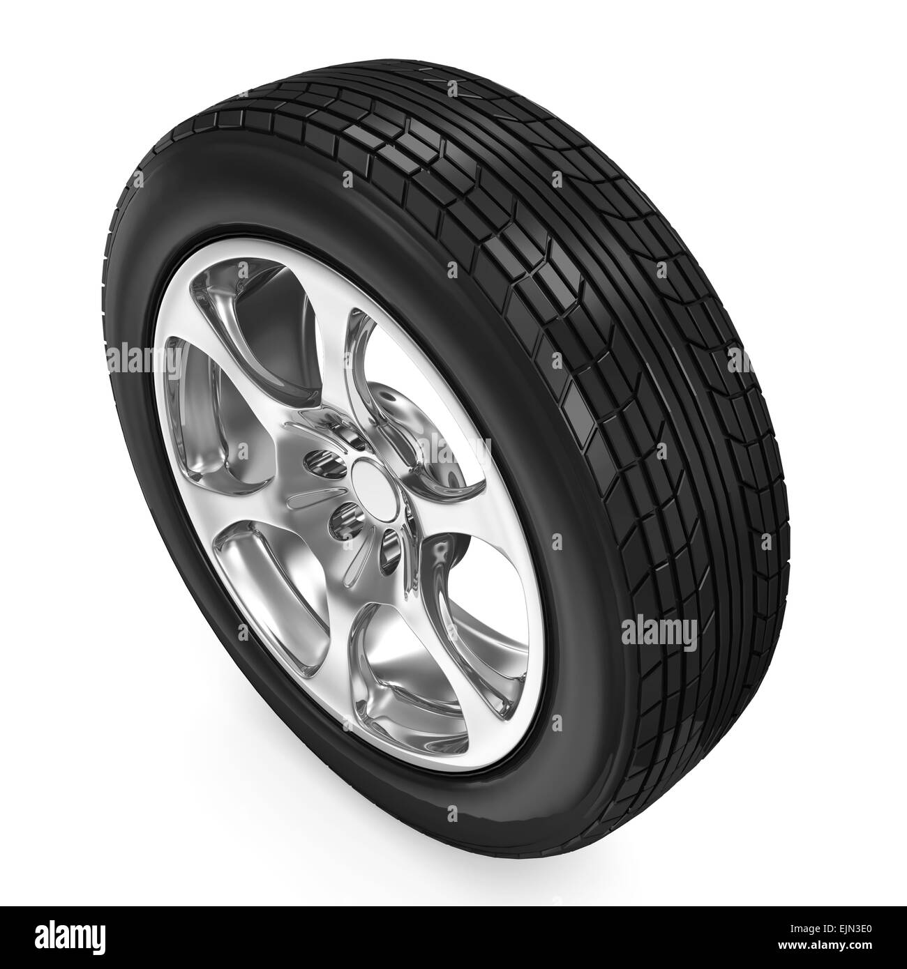 Car Wheel isolated on white background Stock Photo - Alamy