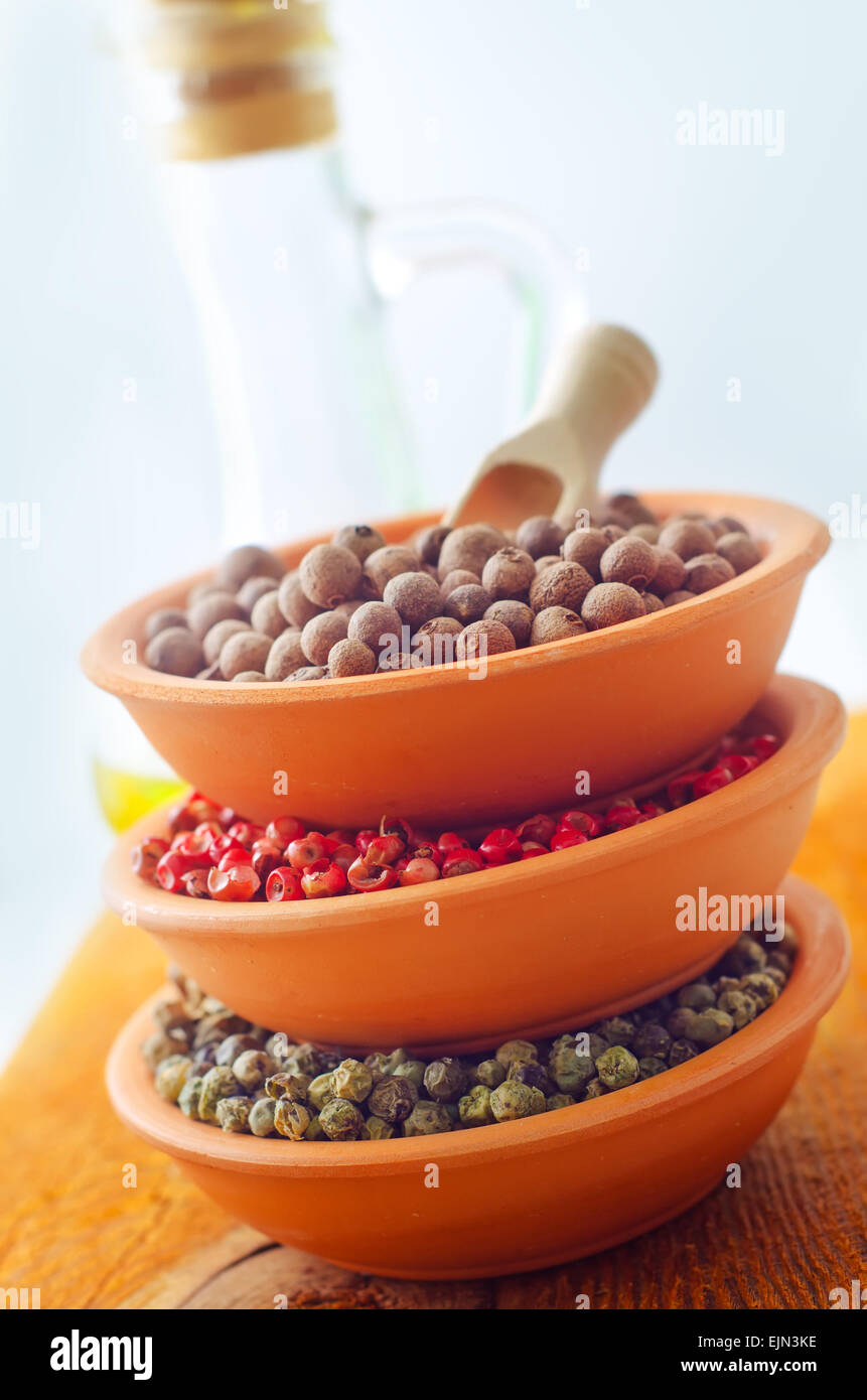 Pepper mix, aroma spice, color peppers Stock Photo - Alamy