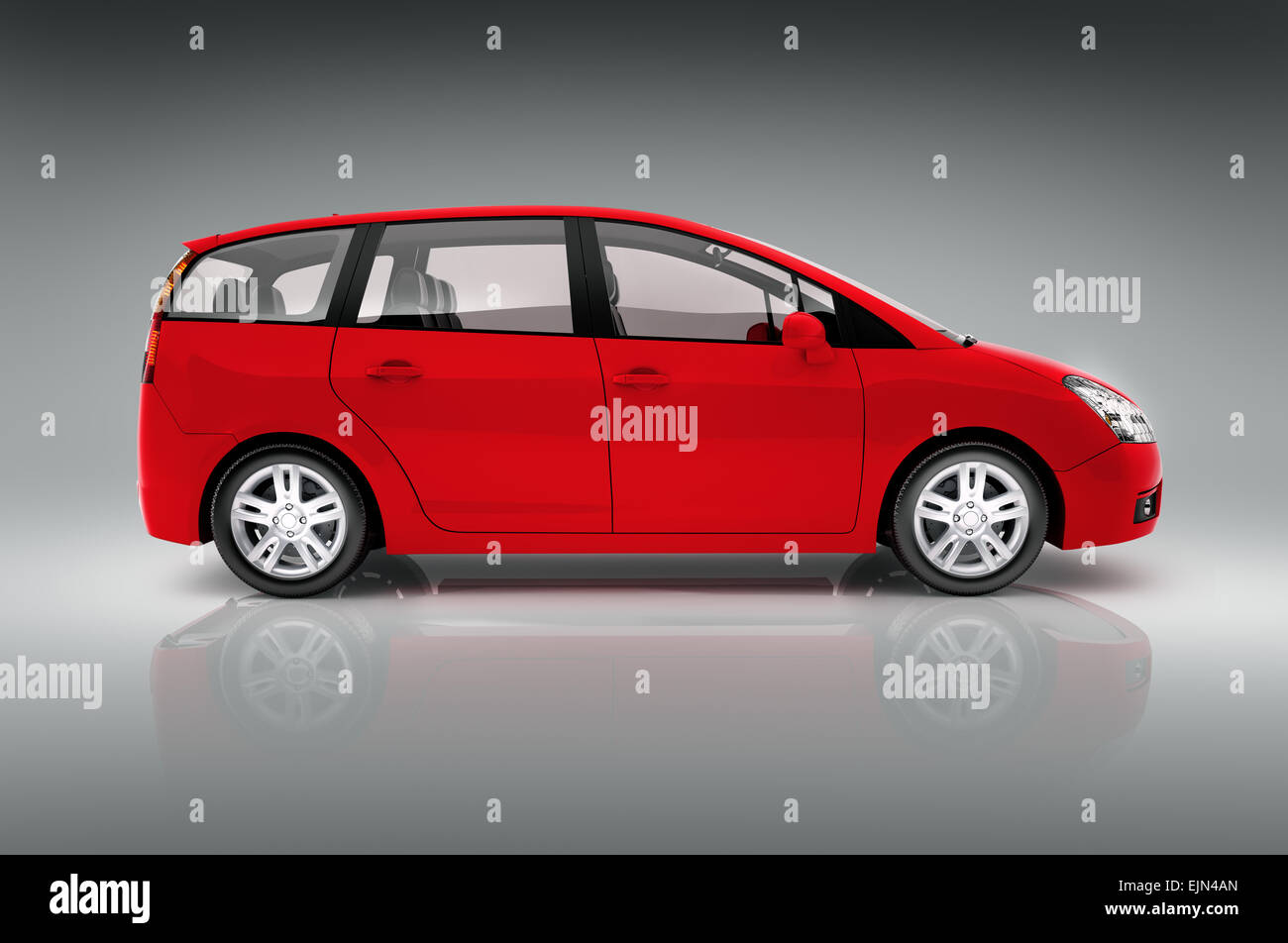 Three Dimensional Family Car Parked Sideways Stock Photo - Alamy