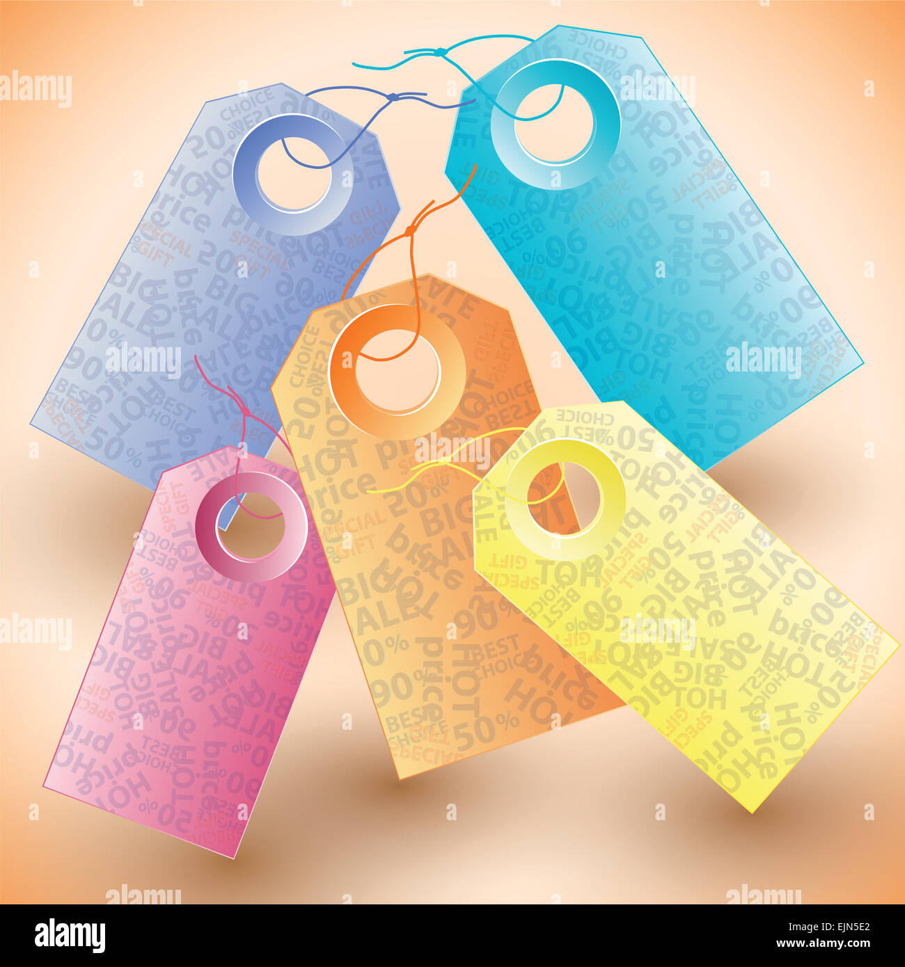 Set of the colorful tags. Vector illustration Stock Photo - Alamy