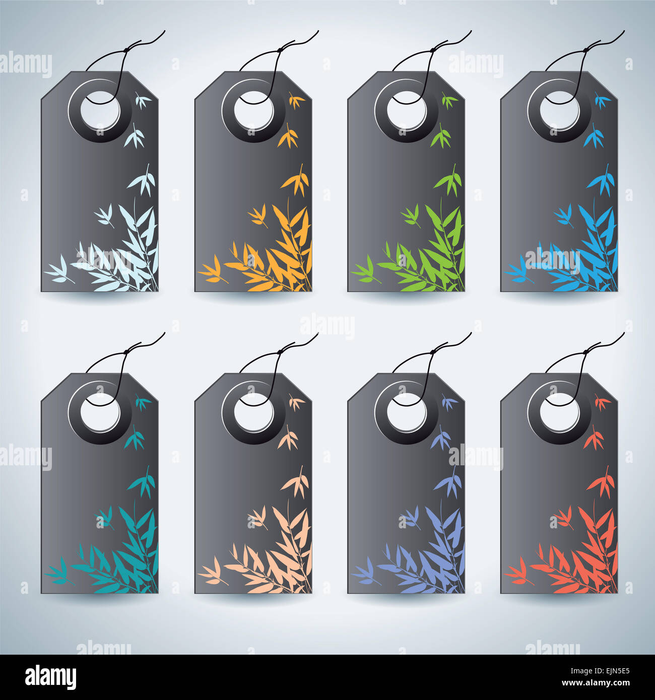 Set of the colorful tags on white background. Vector illustration Stock ...