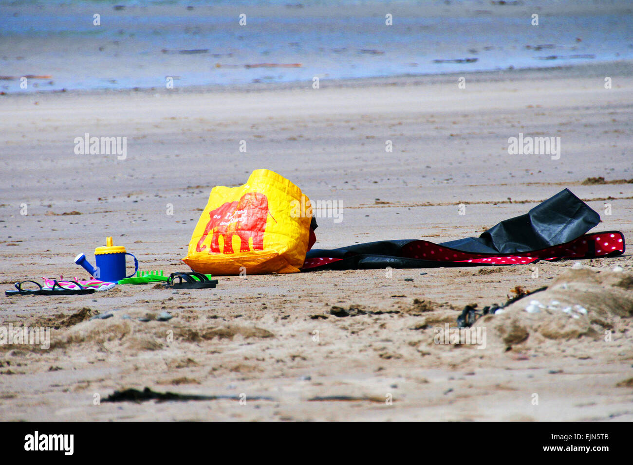 day on the beach red strand west cork ireland Stock Photo - Alamy