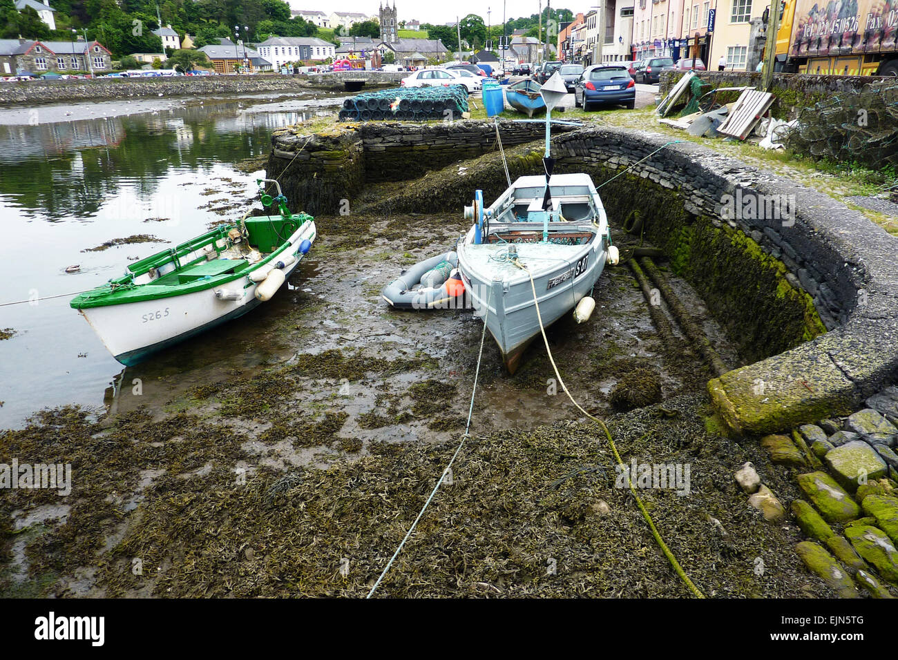 boats in old harbour bantry west cork ireland Stock Photo - Alamy