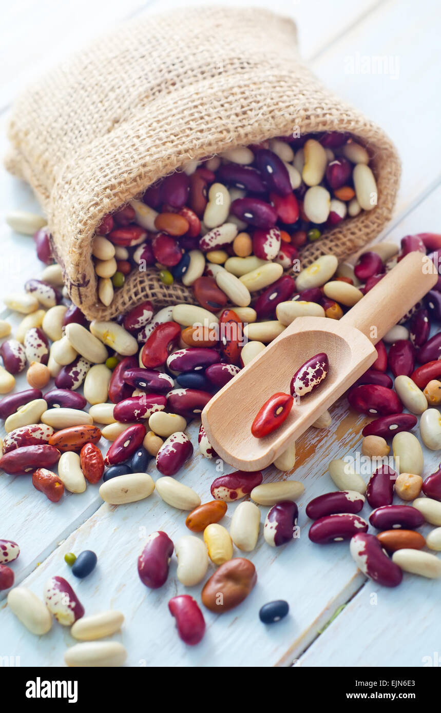Raw color beans Stock Photo - Alamy