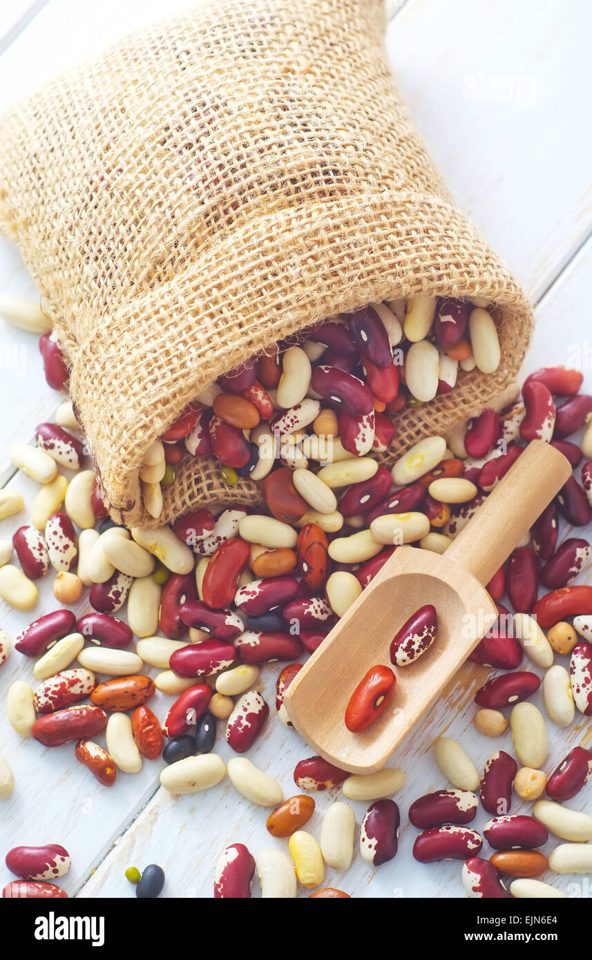 Raw color beans Stock Photo - Alamy