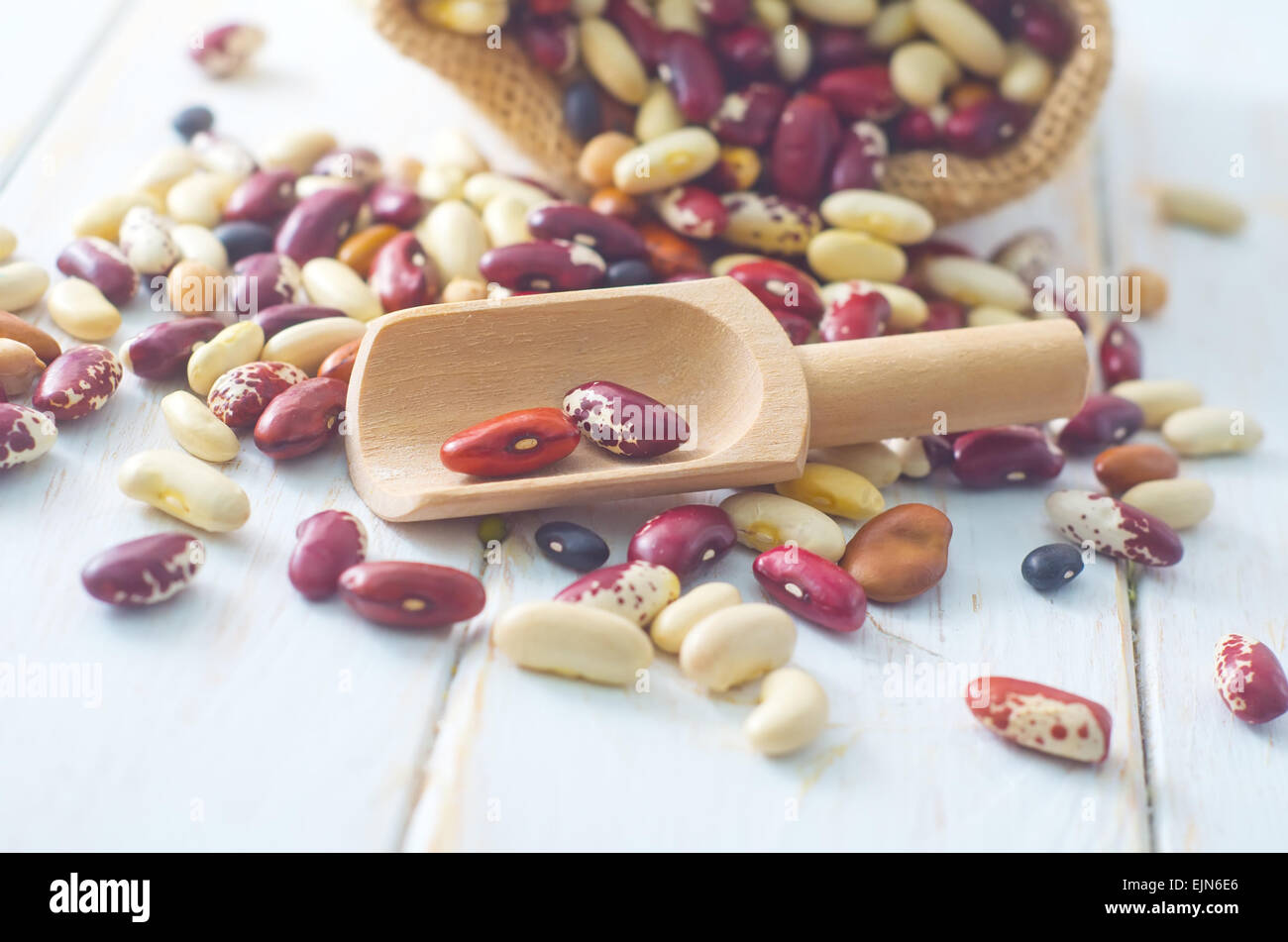 Raw color beans Stock Photo - Alamy