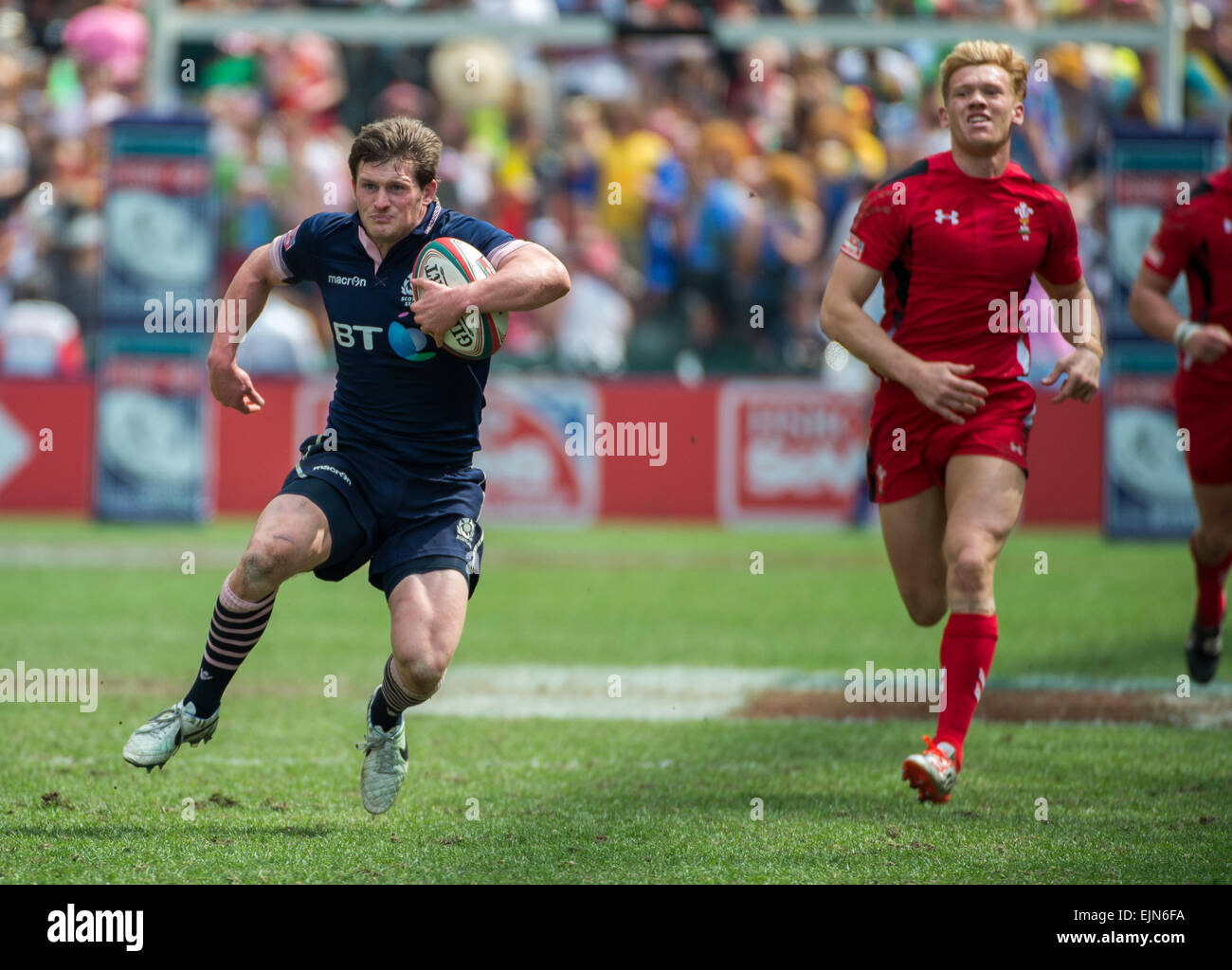 Hong Kong, China. 28th Mar, 2015. James Johnstone in full stride for ...